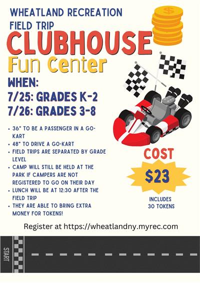 Wheatland Recreation: Clubhouse Fieldtrip